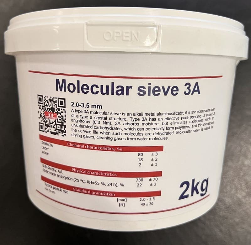 Molecular Sieve 3A, 2,0-3,5mm, packaging 2kg | Buy